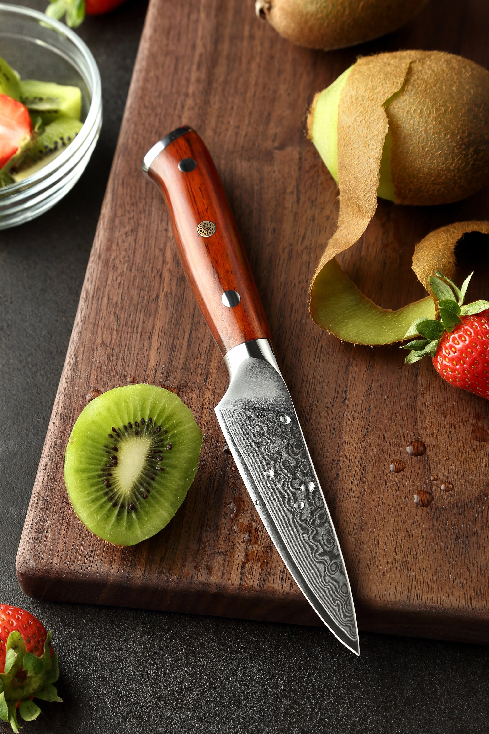 3.5" Damascus paring knife REBEX – Rebex Cutlery